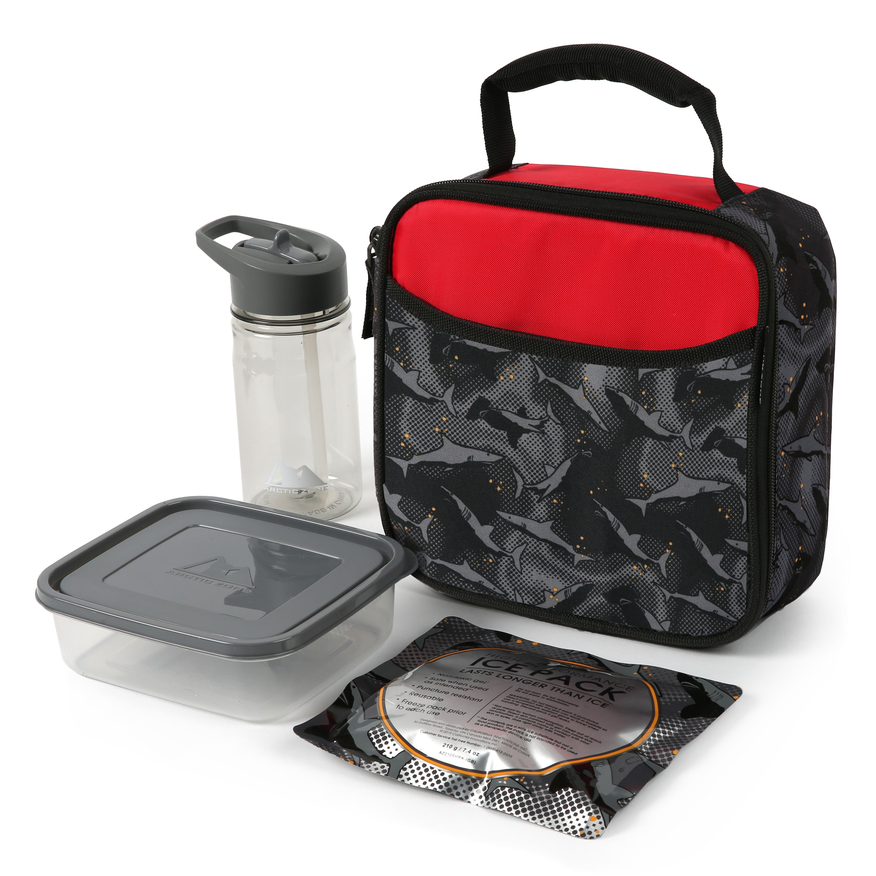 Arctic Zone Combo Black Red Lunch Kit - Walmart.com