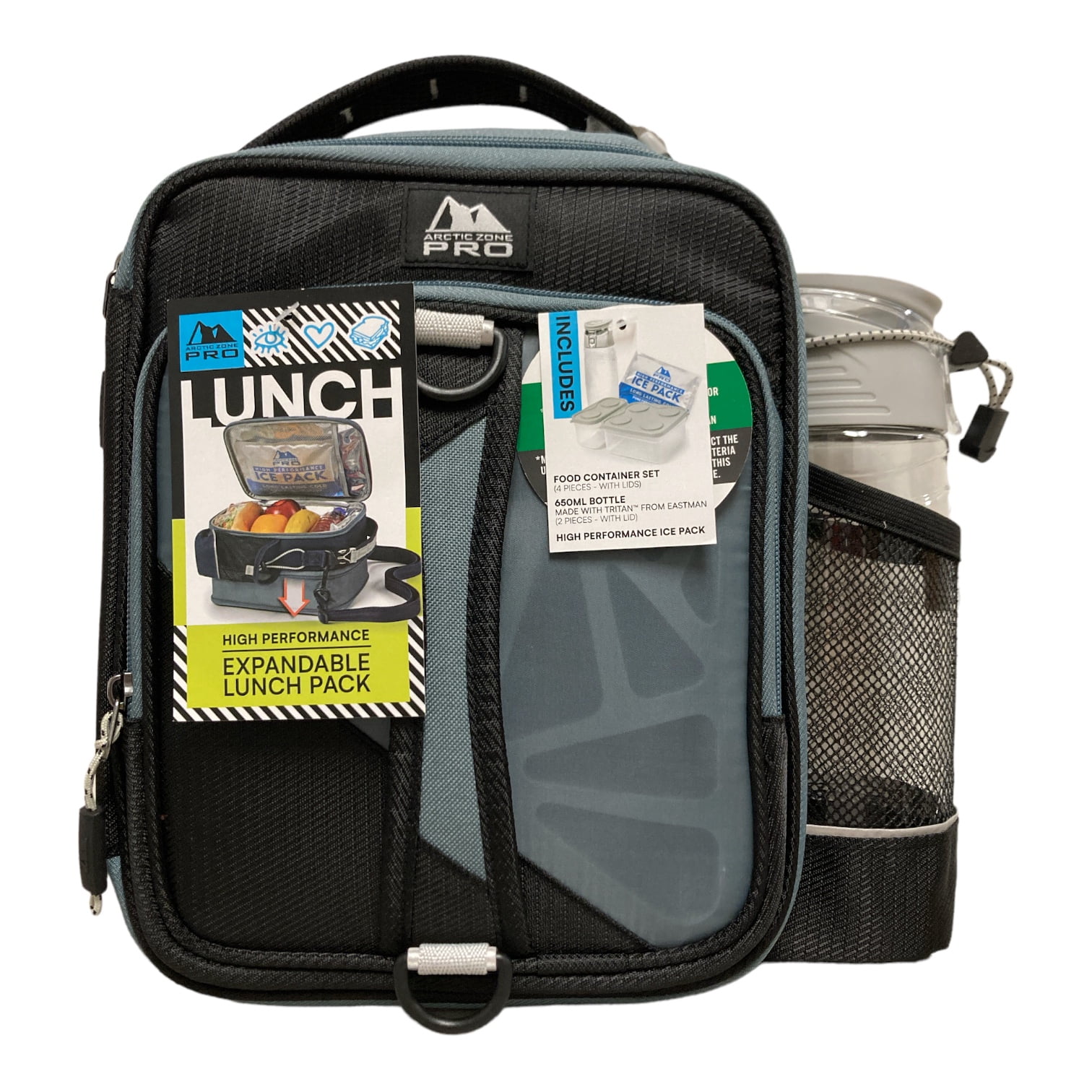 Arctic Zone Pro Expandable Insulated Lunch Pack, with Food Containers ...