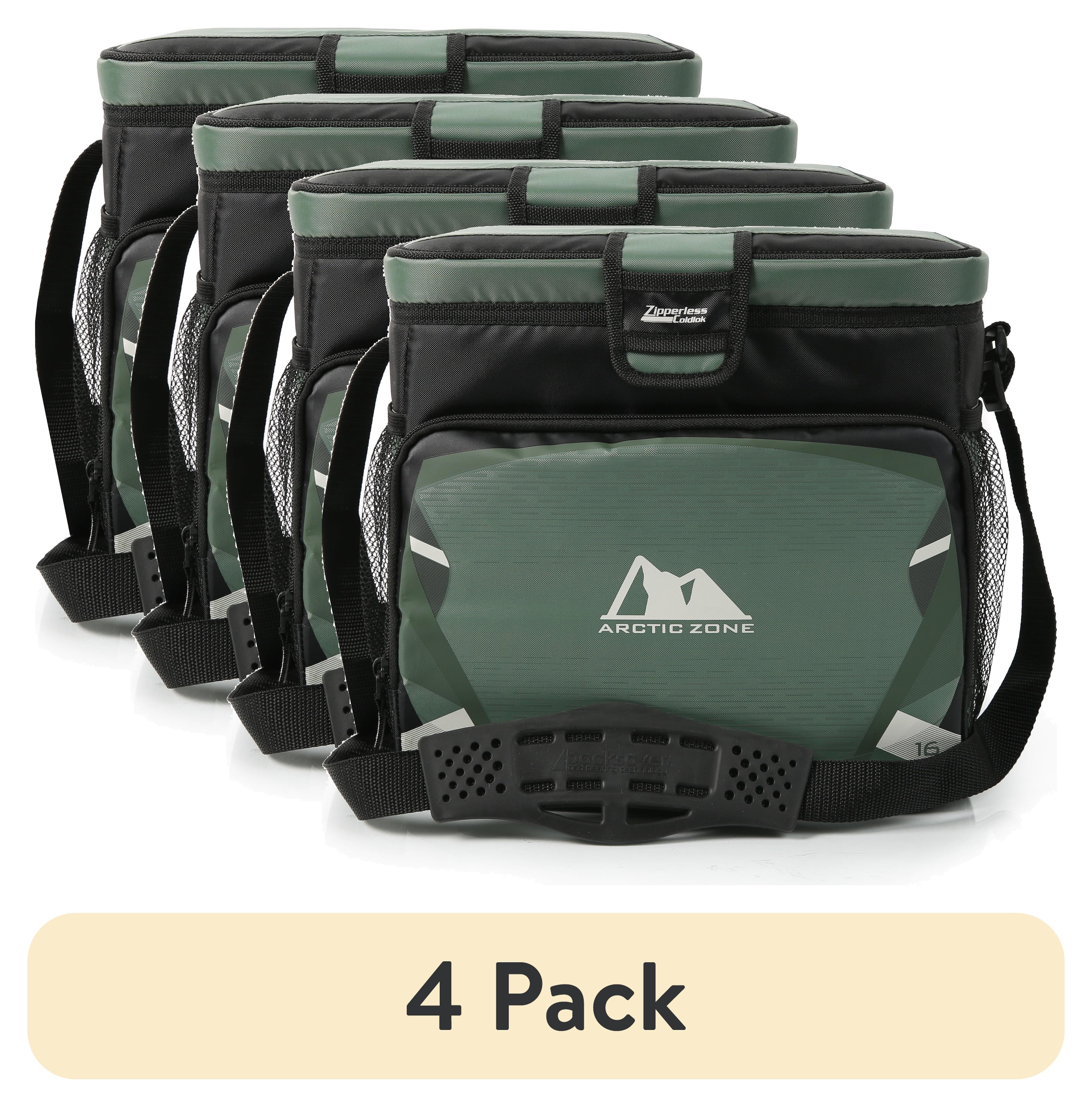 (4 pack) Arctic Zone Zipperless 16 Cans Soft Sided Cooler with Hard ...