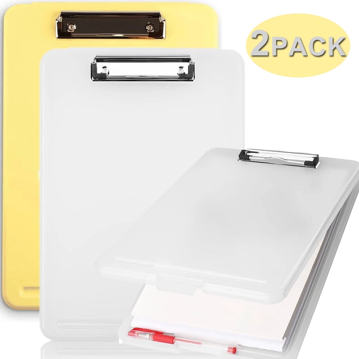 Arcticice 2-Pack Clipboards with Storage, A4 Binder Clipboard with Pen Holder, 13x9 Nursing ...