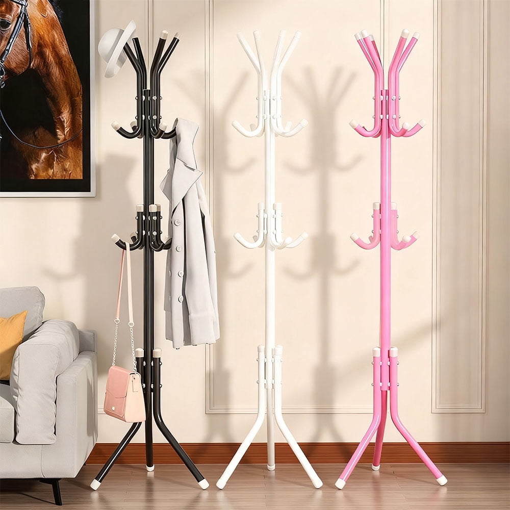 Arcticice 68.9x17.7in Metal Coat Rack Assembled Living Room Floor Hat ...