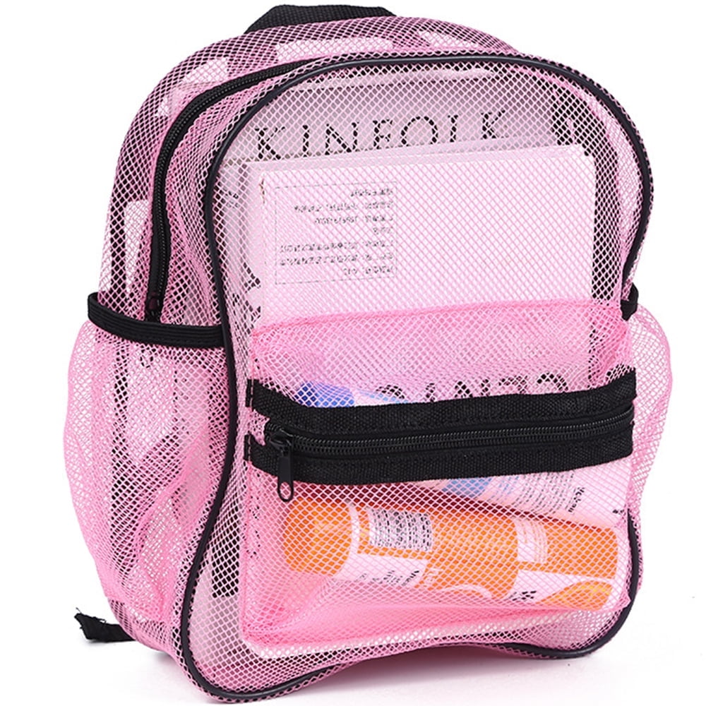 Arcticice Transparent Large Mesh Backpacks with Adjustable Padded ...