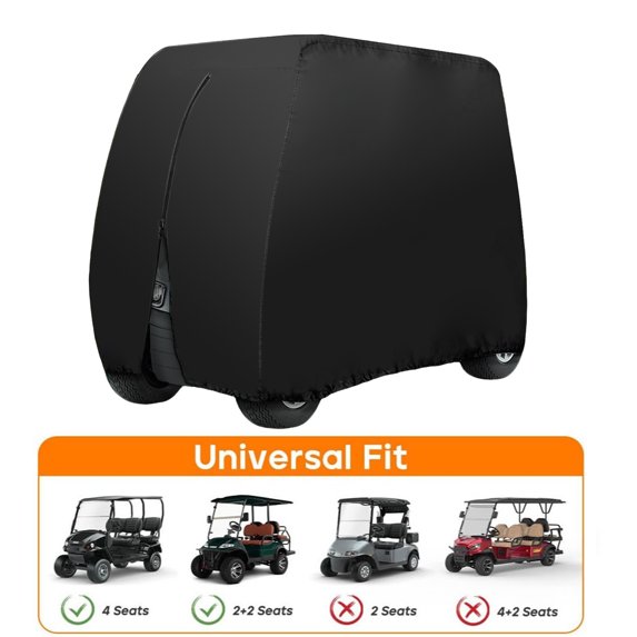 Arcticwind Waterproof Golf Cart Cover with Zipper Doors Compatible ...