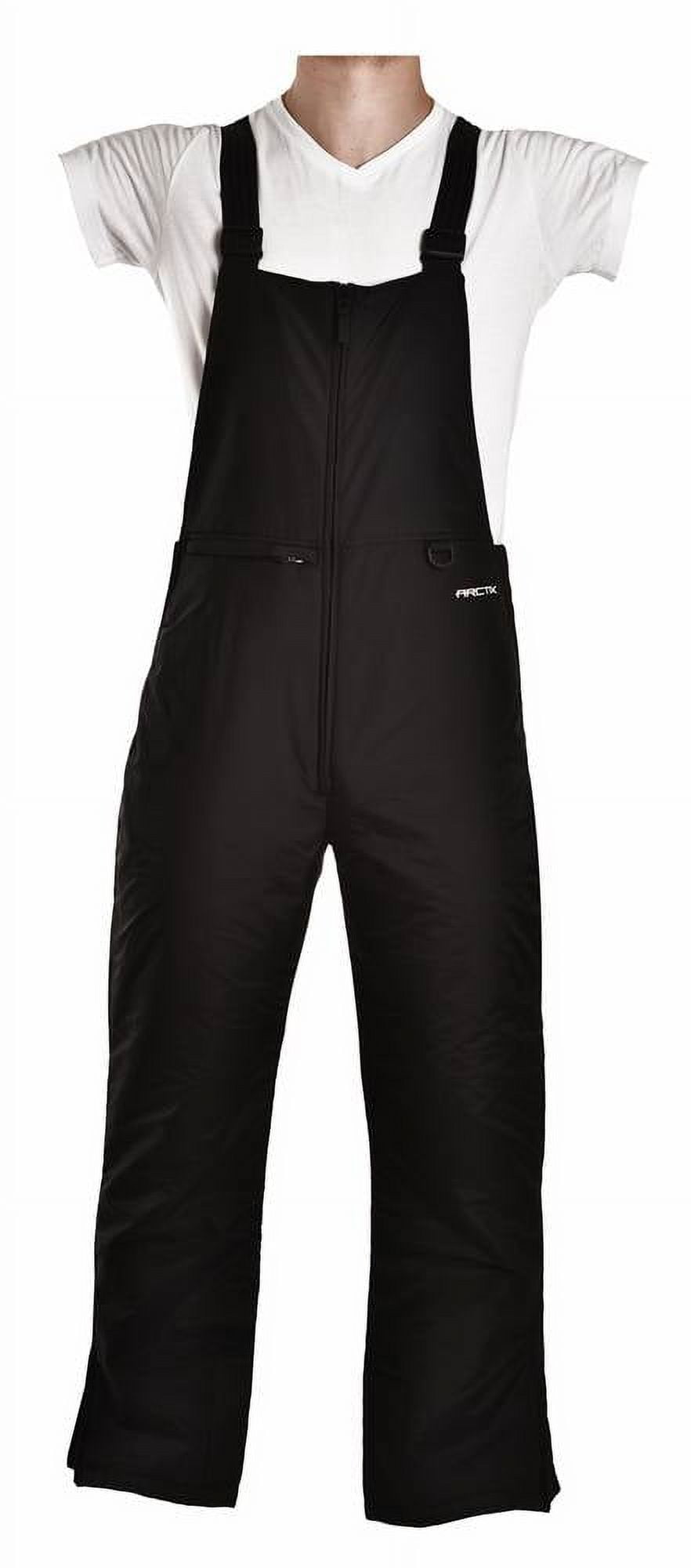 Arctix Men's Essential Insulated Bib Overalls, Black Warm Winter Ski ...