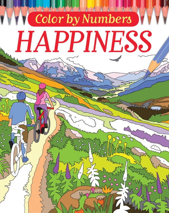 Arcturus Coloring Books: Color by Numbers: Happiness (Series #6 ...
