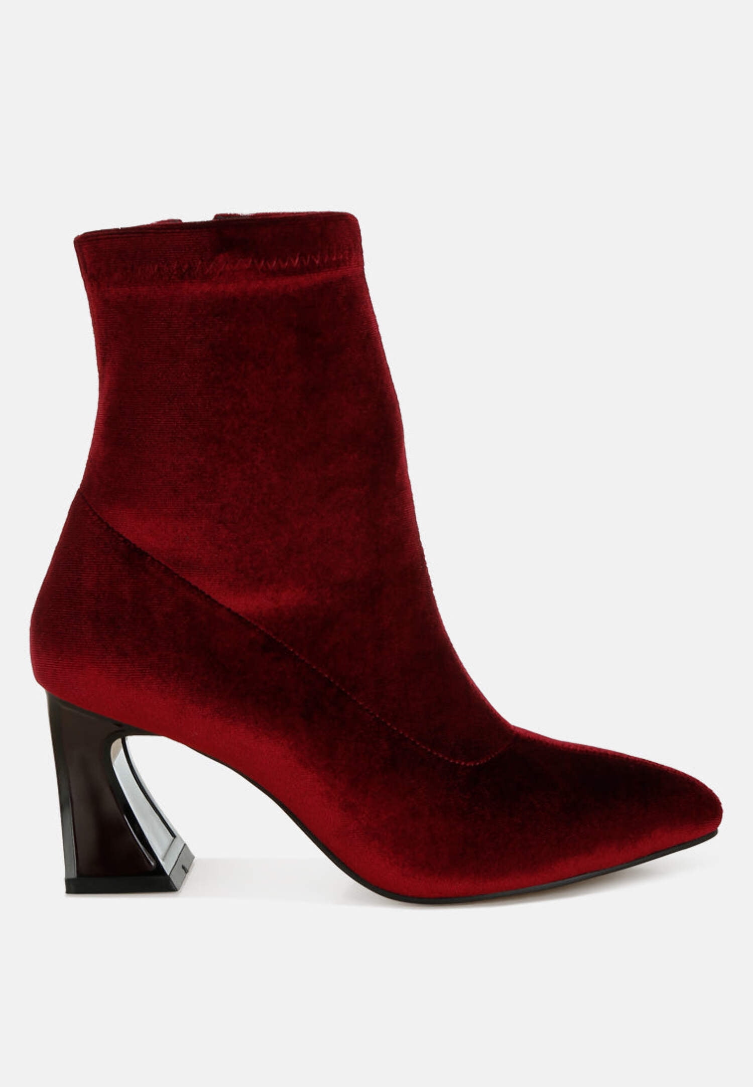 Arcturus Flared Block Heel Velvet Boots - Walmart.com