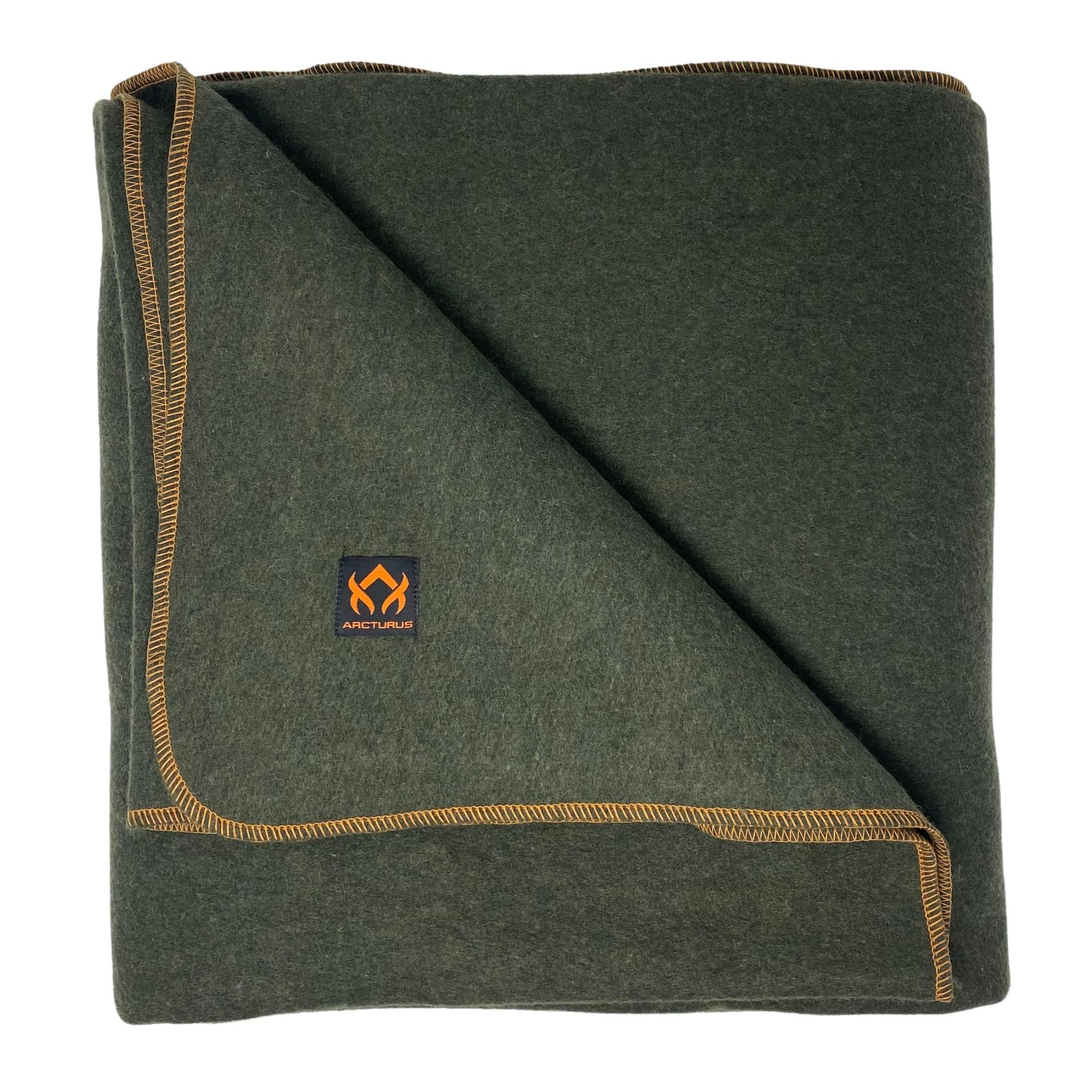 Arcturus Military Wool Blanket - 4.5 lbs, Warm, Thick, Washable, Large ...