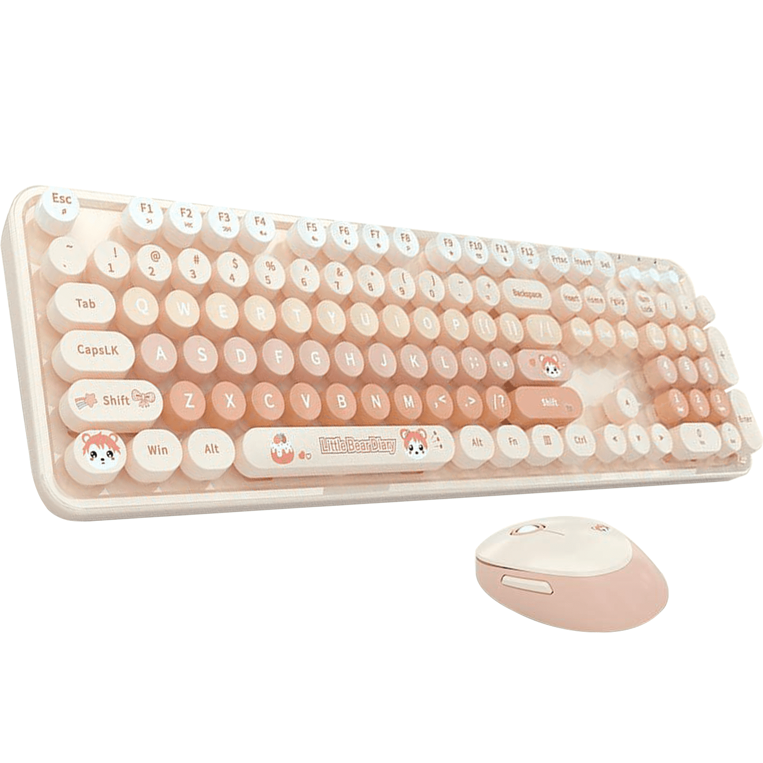 Arcwares Wireless Keyboard and Mouse Combo, Sweet Cute Style, 2.4GHz ...
