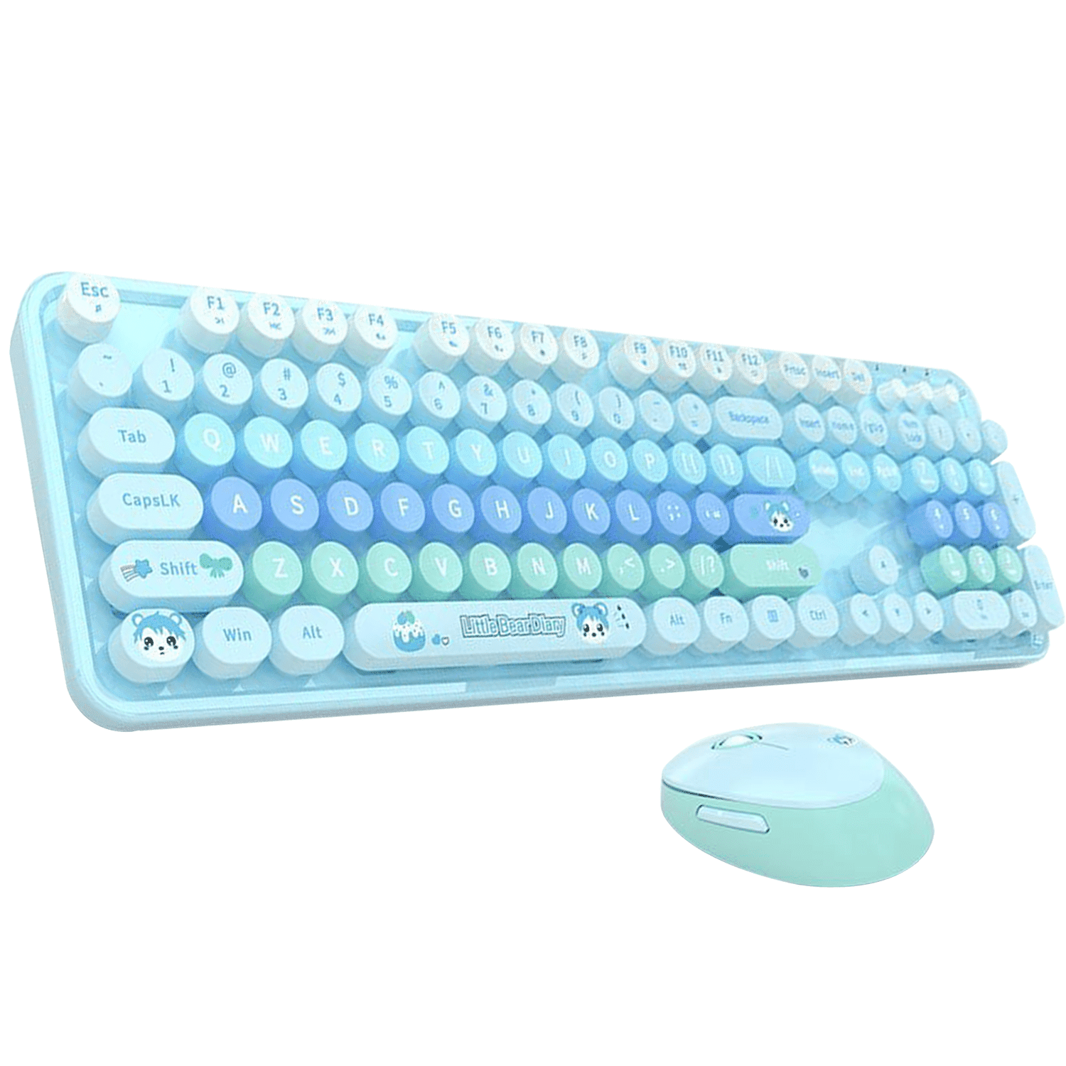 Arcwares Wireless Keyboard and Mouse Combo, Sweet Cute Style, 2.4GHz ...