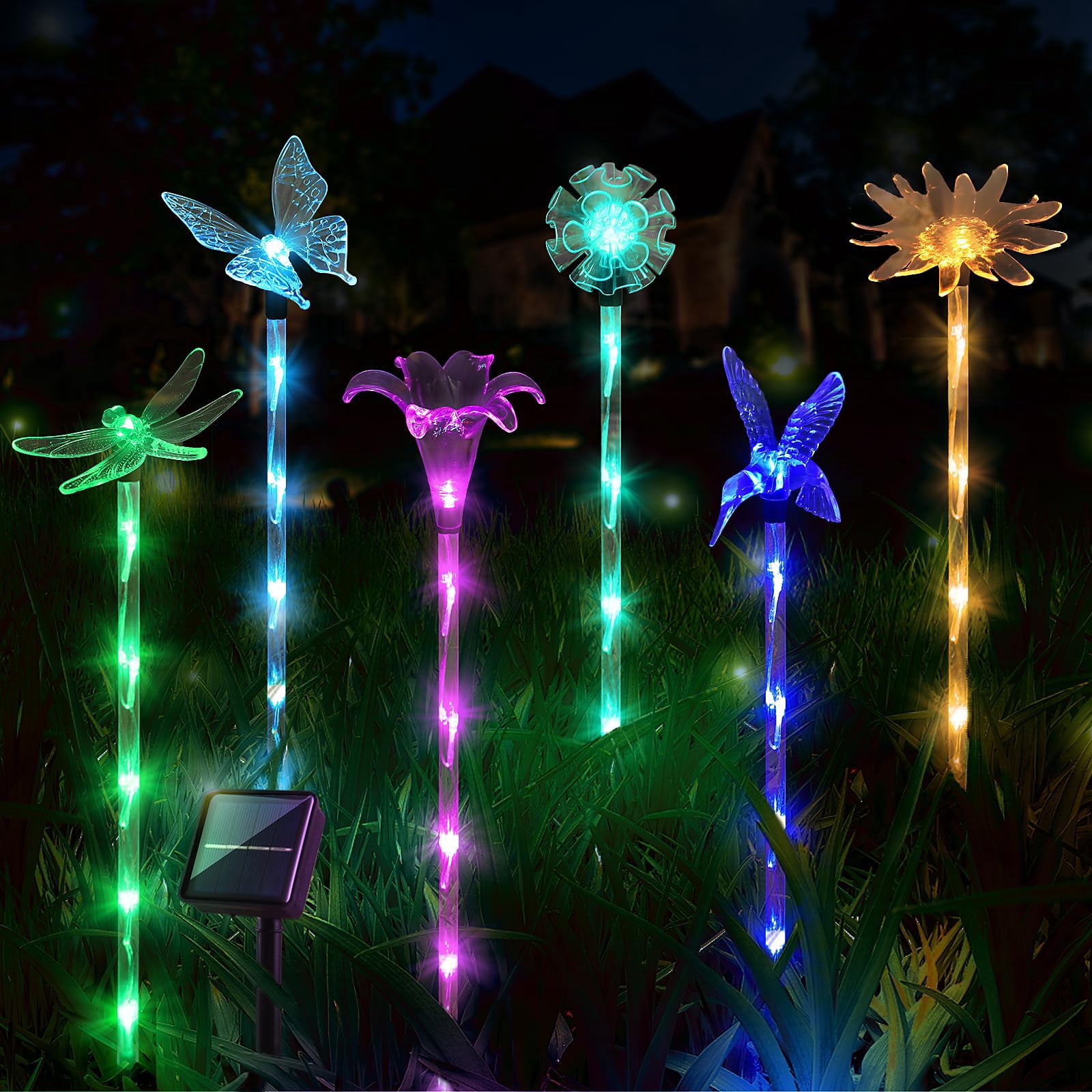 Arcylic Solar Lights for Outside, Garden Decorative Outdoor Lights ...