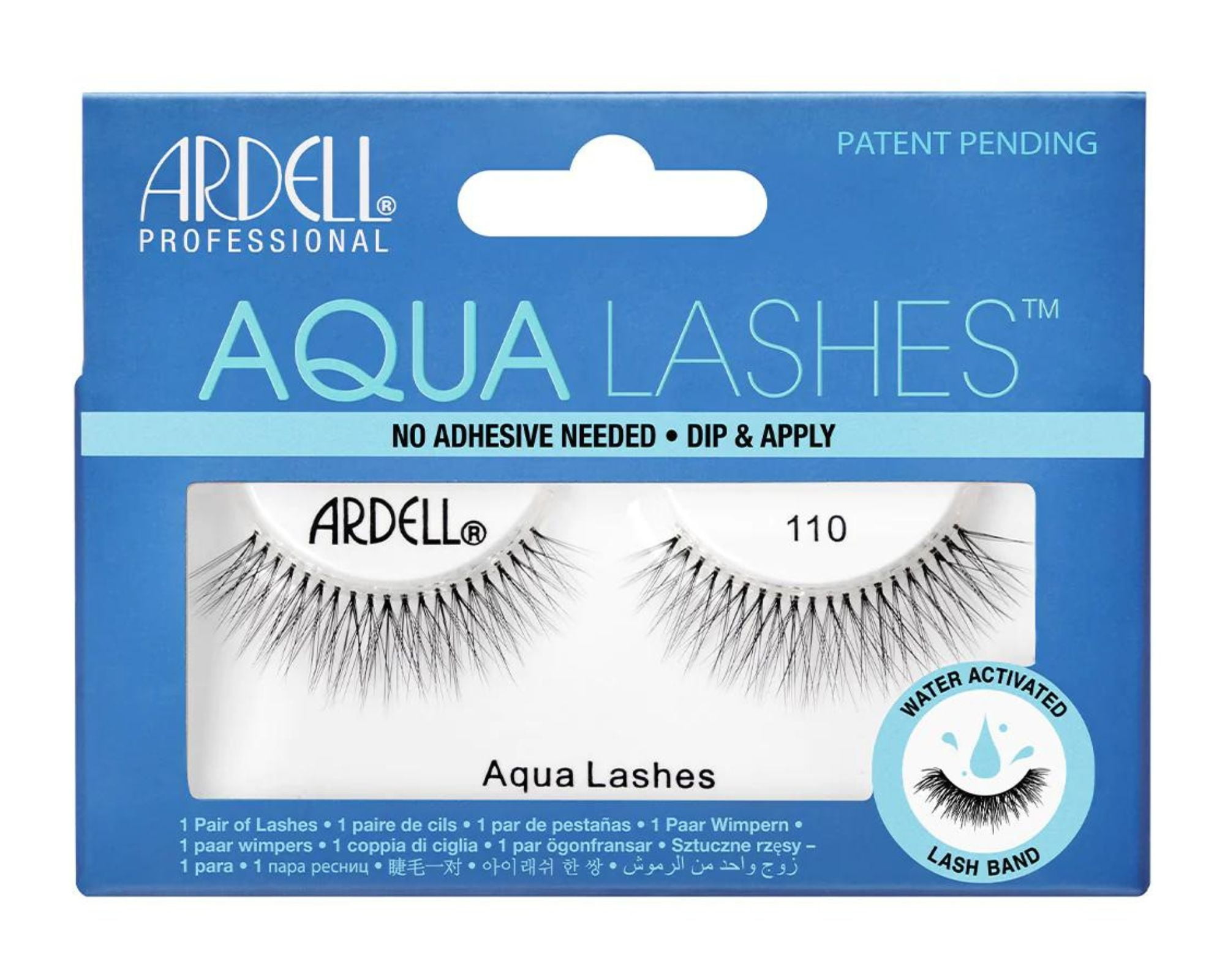 Ardell Aqua Lashes 110, Water-Activated Strip Eyelashes, Easy Removal ...