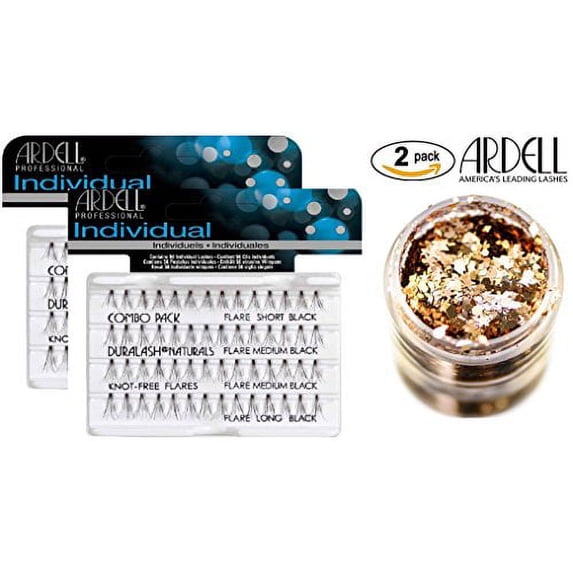 Ardell DURALASH INDIVIDUALS, COMBO PACK, Knot-Free Flares, Contains 56 ...