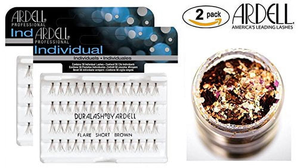 Ardell DURALASH INDIVIDUALS, KNOT-FREE FLARES, Short Brown, Contains 56 ...