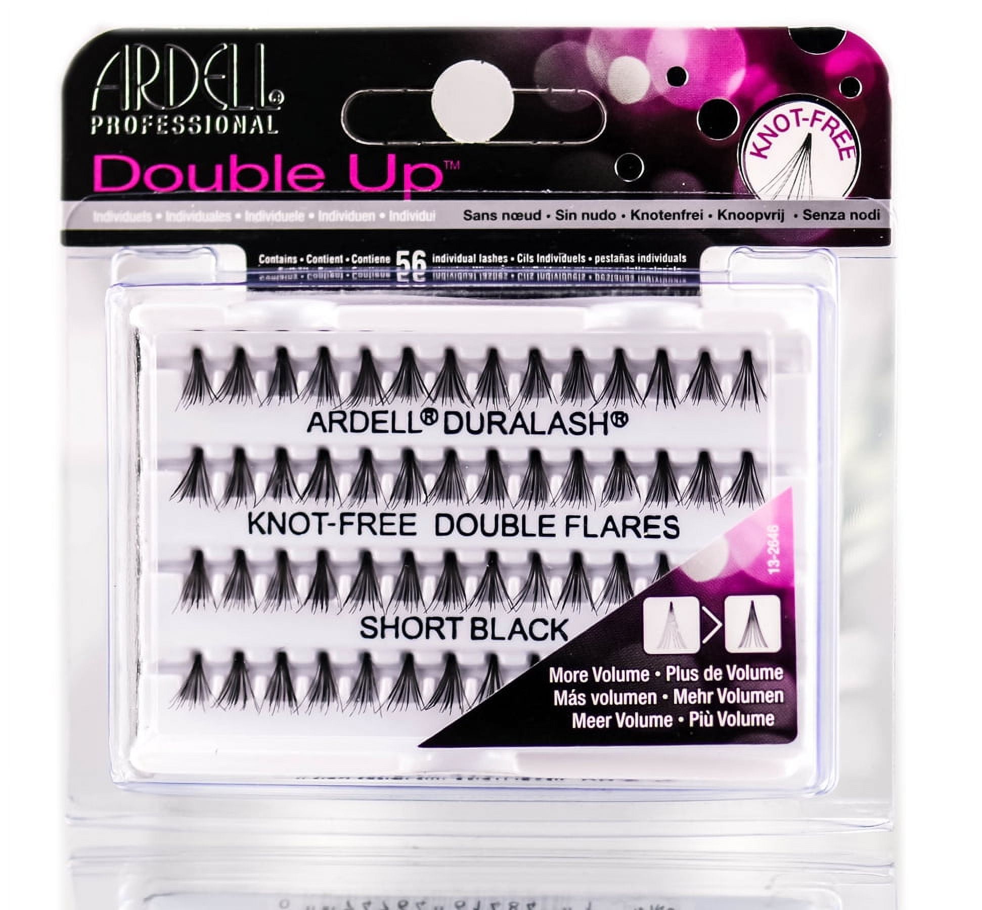 Ardell Double Individuals Knot Free Double Flares Black Short (6 Pack ...