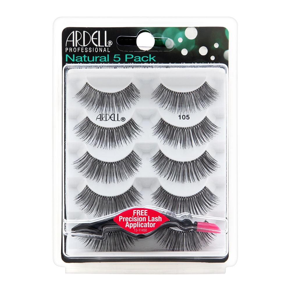 Ardell Natural Wispy Black False Eyelashes #105, 5 Pack 68985 - Walmart.com