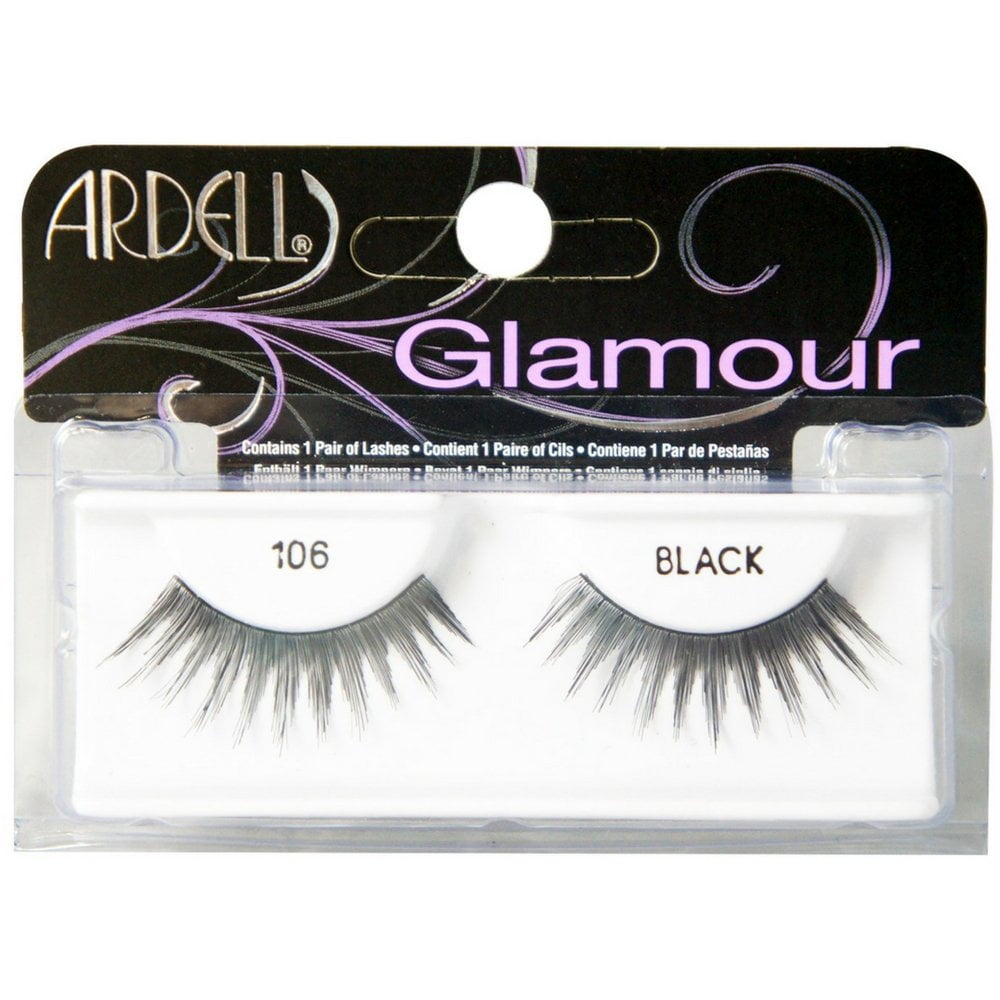 Ardell Glamour Eye Lashes, Black [106] 1 Ea (Pack Of 4) - Walmart.com