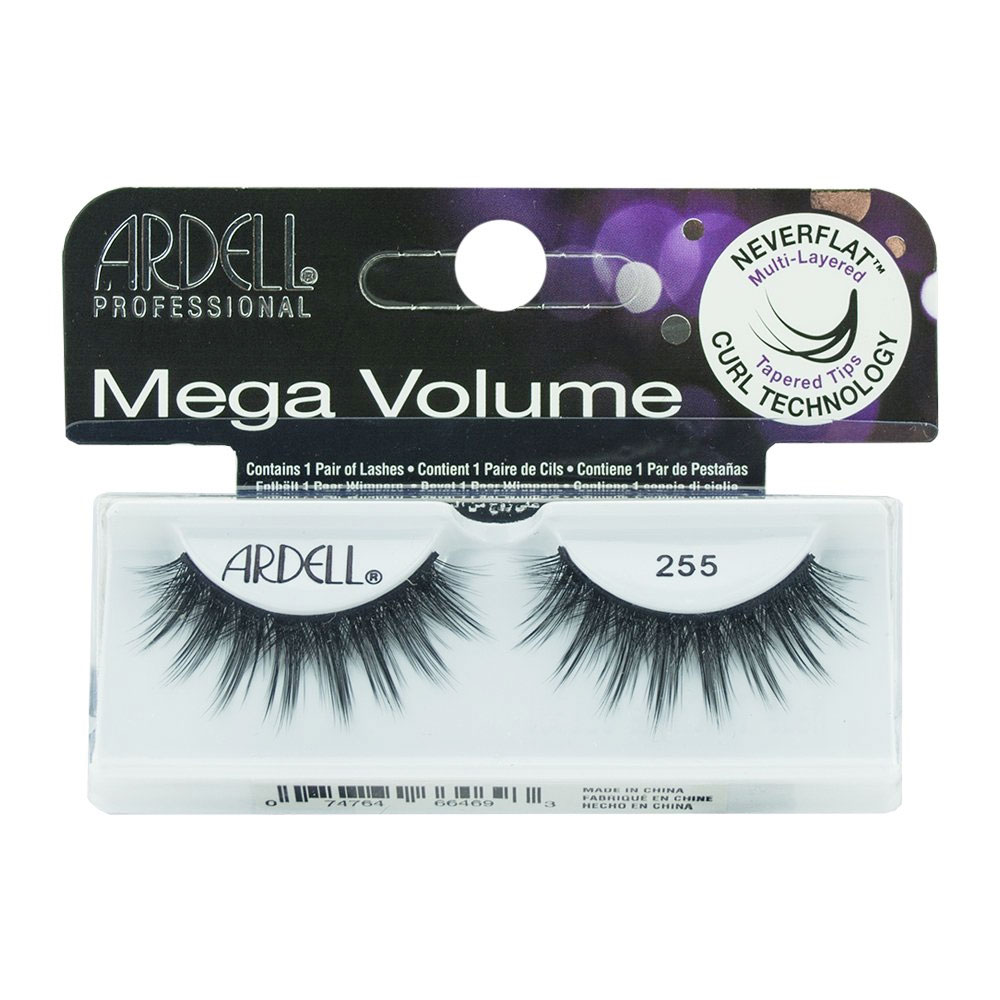 Ardell Lashes Mega Volume 255 Black,2 Packs - Walmart.com