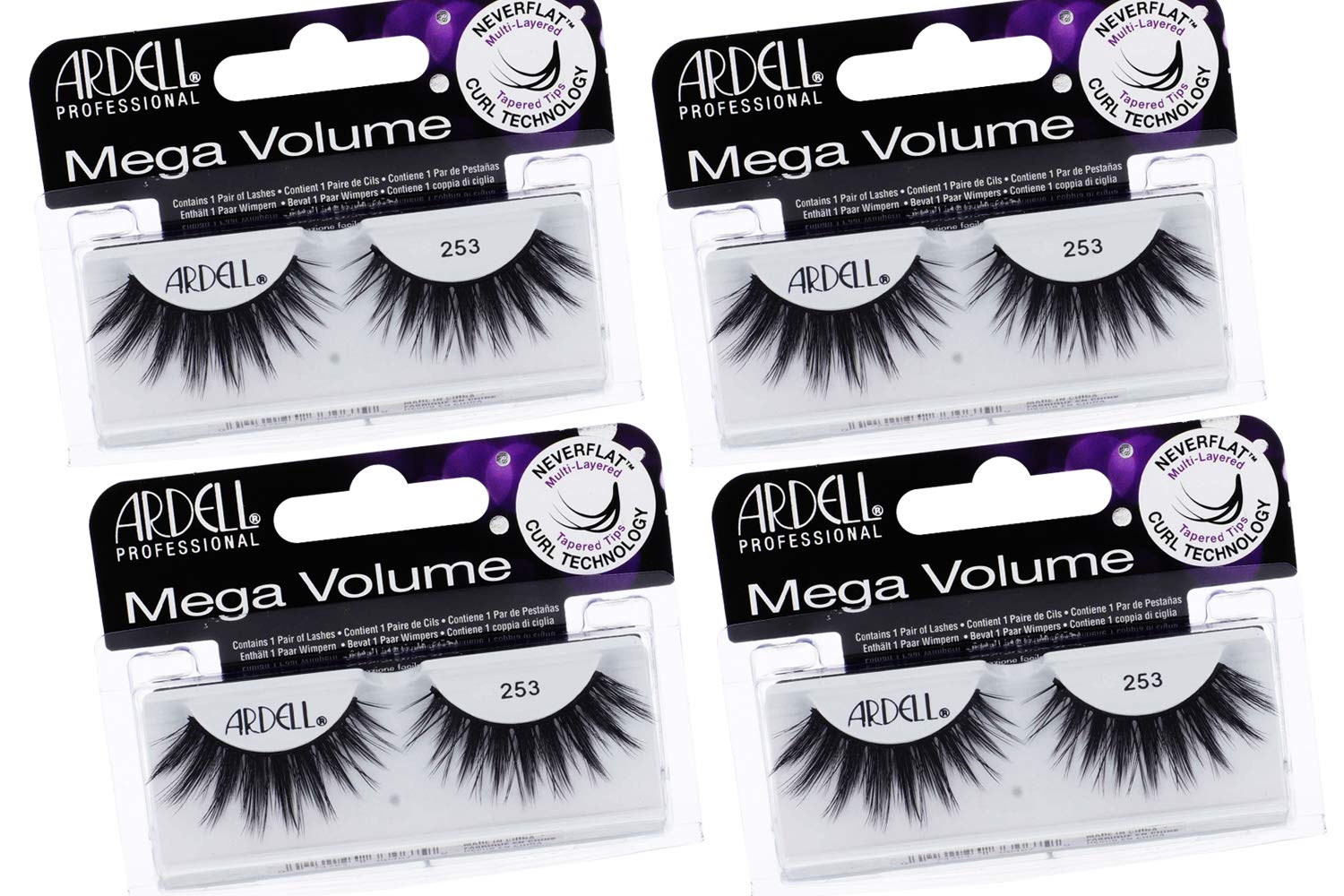 Ardell Mega Volume Lash 253 Multi-Layered False Lashes With Curl ...