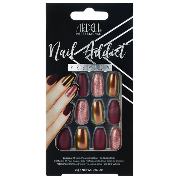 Ardell Nail Addict Artificial Nails, Red Cateye - Walmart.com