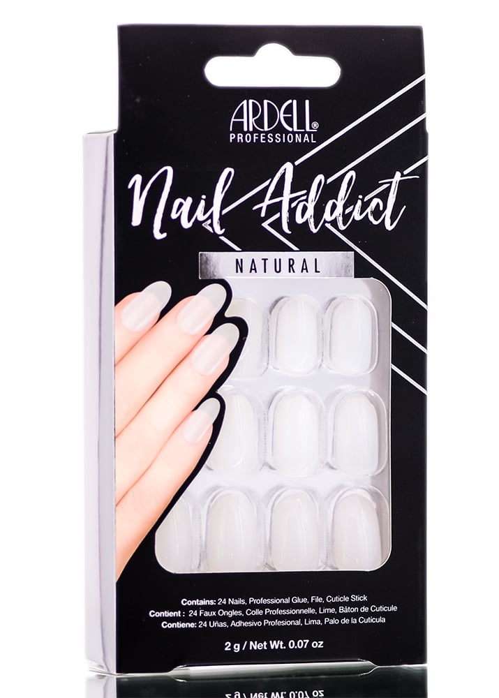 Ardell Nail Addict Natural Artificial Nail Set - Natural Oval - Walmart.com