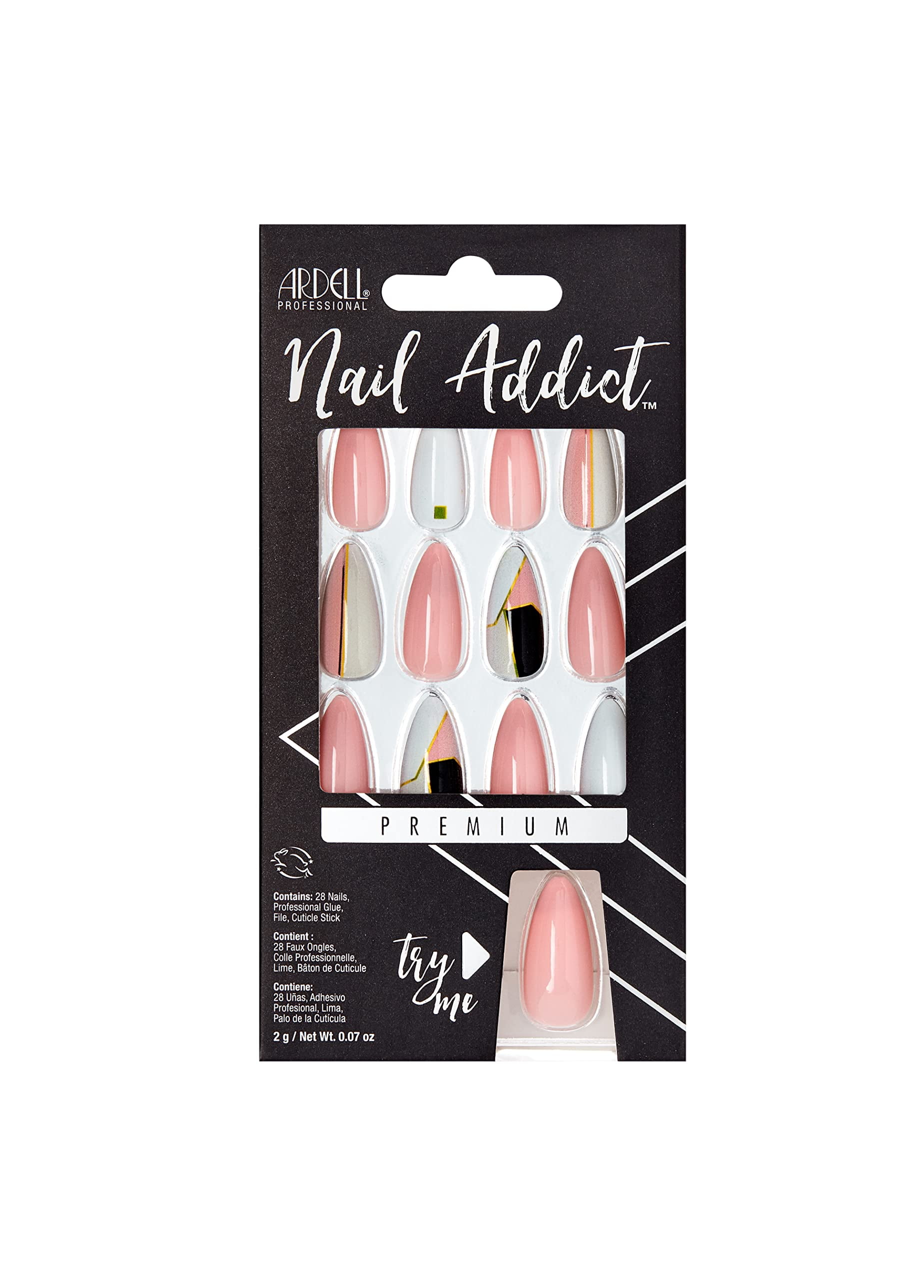 Ardell Nail Addict Premium Artificial Nail Set, Art Deco - Walmart.com