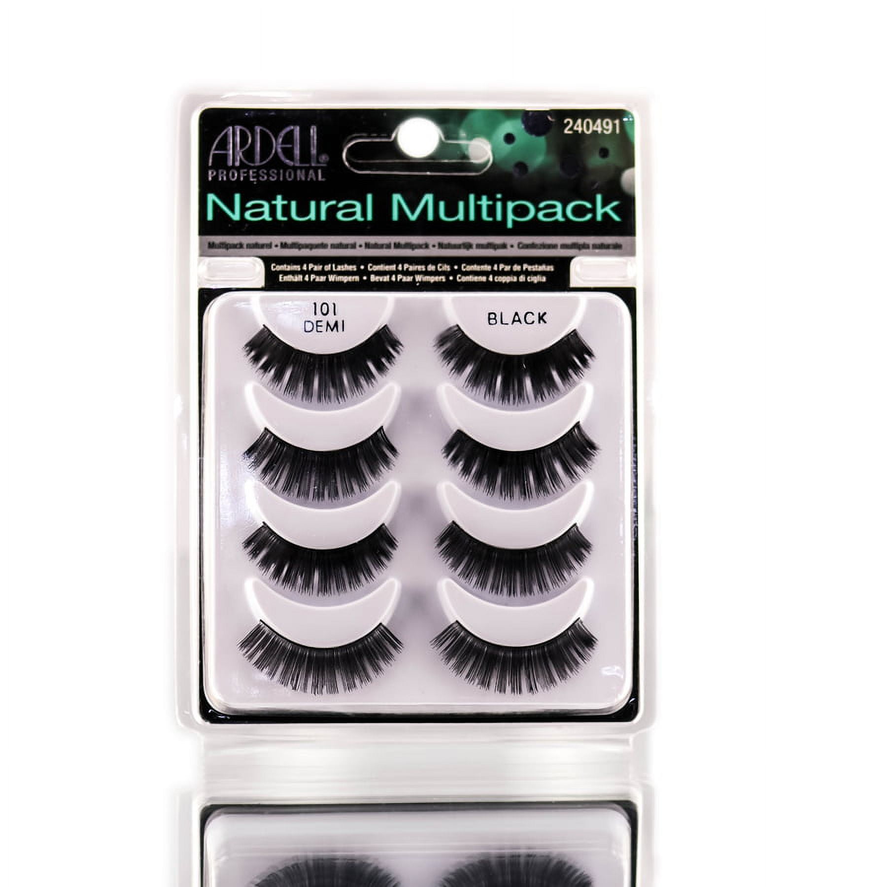 Ardell Natural Demi Wispies Eyelashes, Multipack #101 Black, 4 Pairs x ...