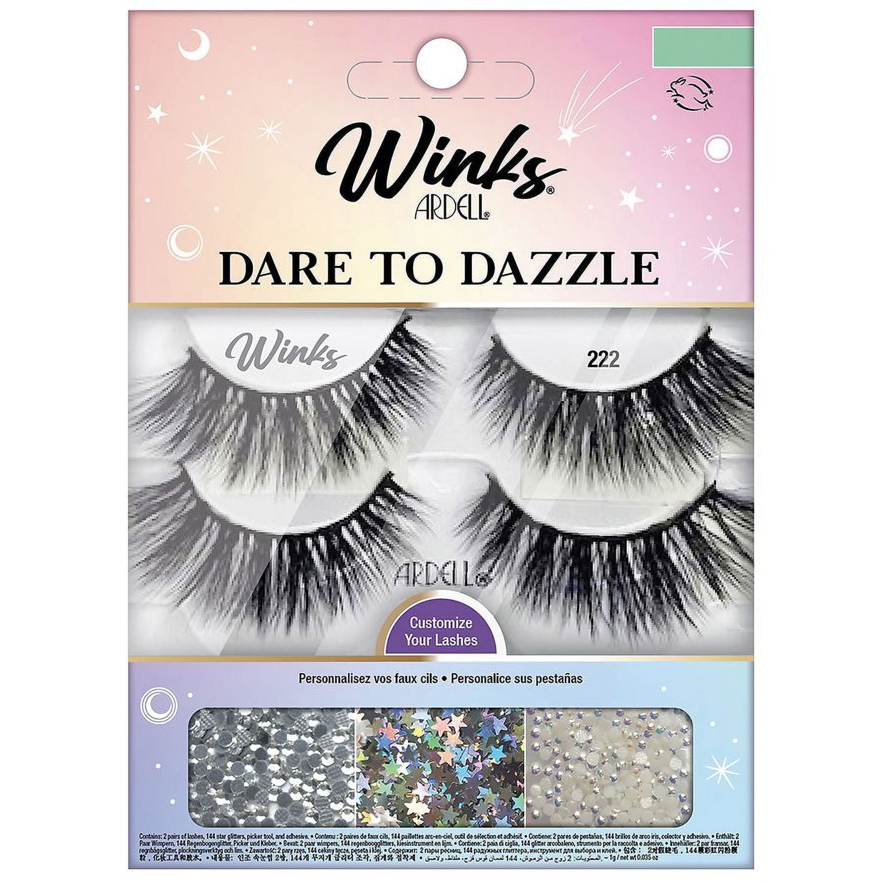 Ardell Winks Dare to Dazzle Lashes, Diamonds/Pearls 1.0 pr - Walmart.com