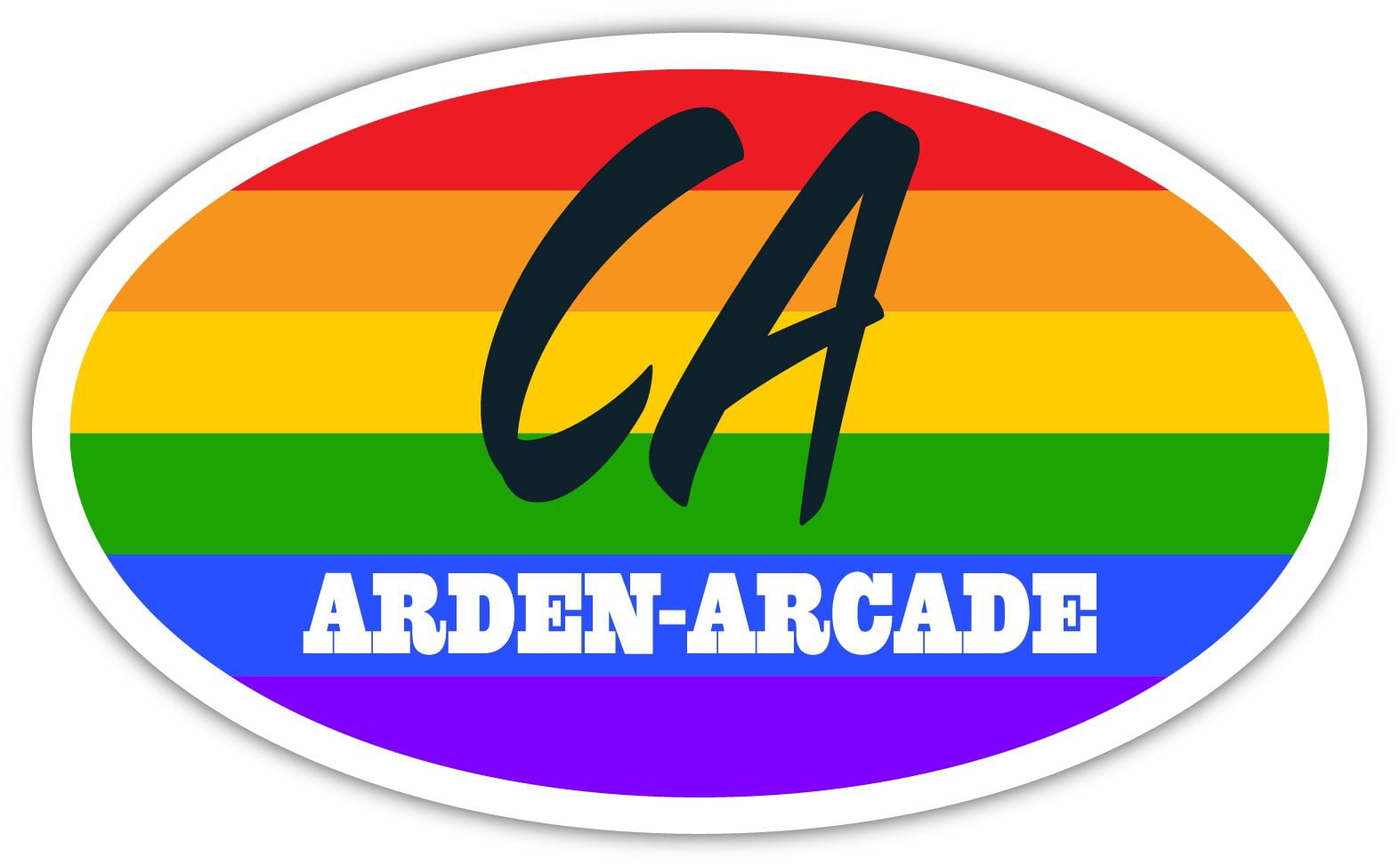 Arden-Arcade CA California Sacramento County Rainbow Pride Flag 6 ...
