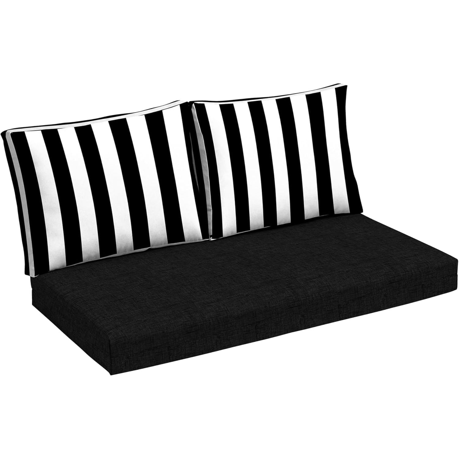 Arden Outdoor Loveseat Cushion Set, 48 x 24, Water Repellent, Fade ...