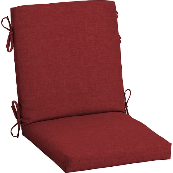 Arden Outdoor Midback Chair Cushion, 18 x 16.5, Water Repellent, Fade ...