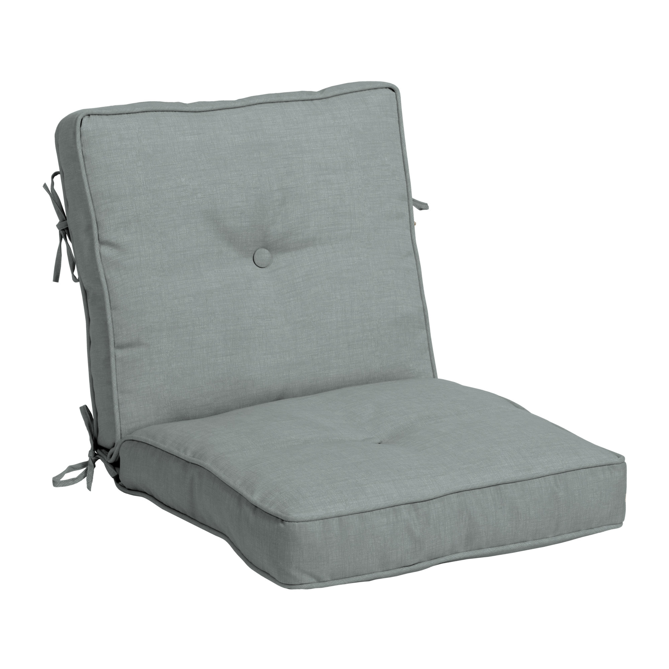 Elena Shore Outdoor Fabric Classic Tufted Chair Cushion, Gray - Walmart.com