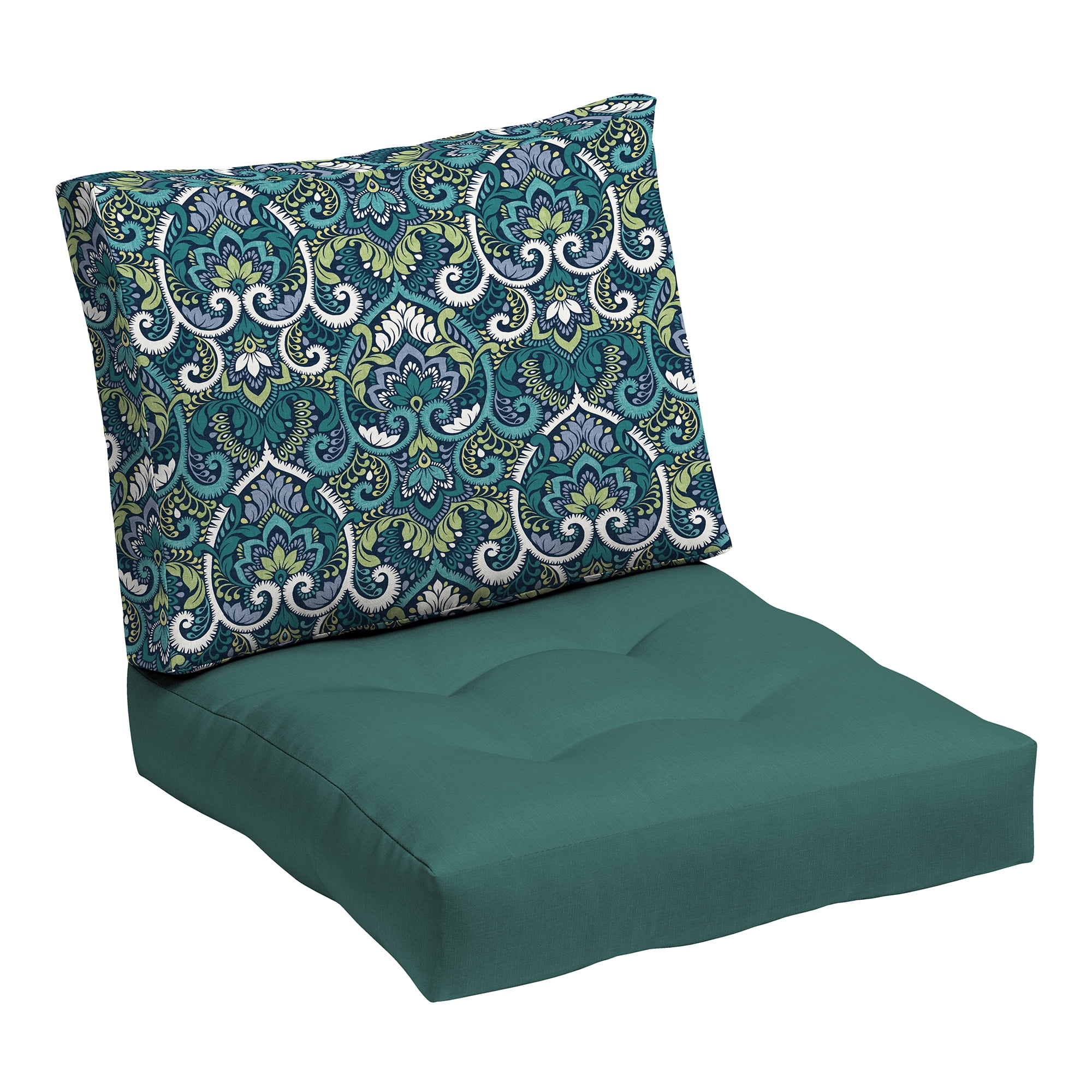 ARDEN Reversible Outdoor Plush Modern Tufted Blowfill Deep Seat Set, 24 ...