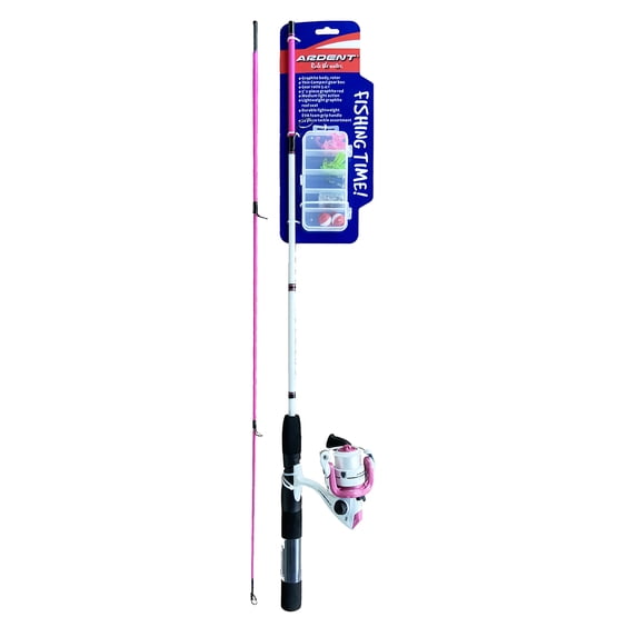 Ardent Fishing Time Spinning Combo, Pink - Walmart.com