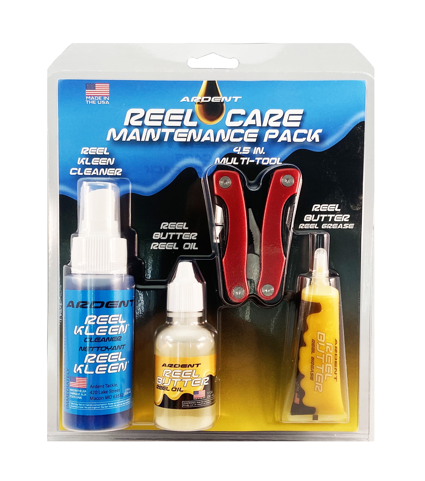 Ardent Fishing Maintenance Kit- Oil, Grease, Reel Kleen, Multi Tool ...