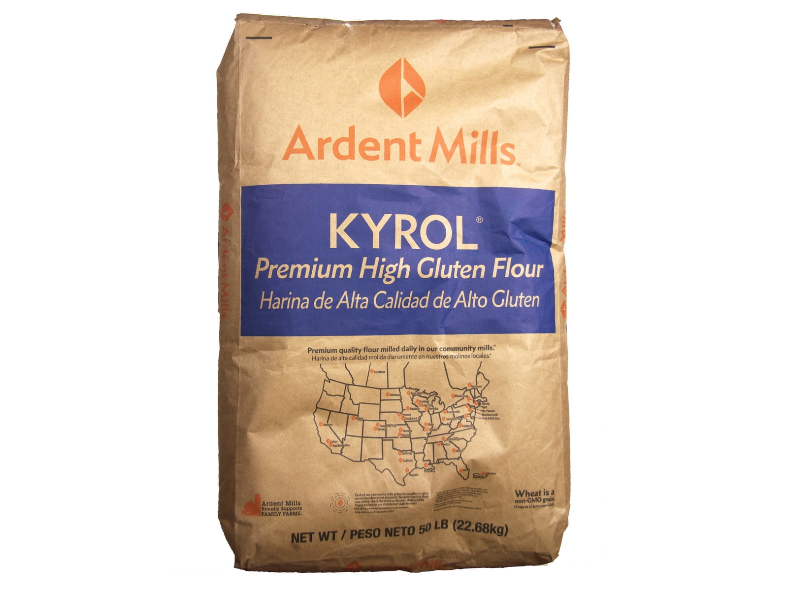 Ardent Mills High Gluten Wheat Baking Kyrol Flour, 50 lb. Bag for Bread ...