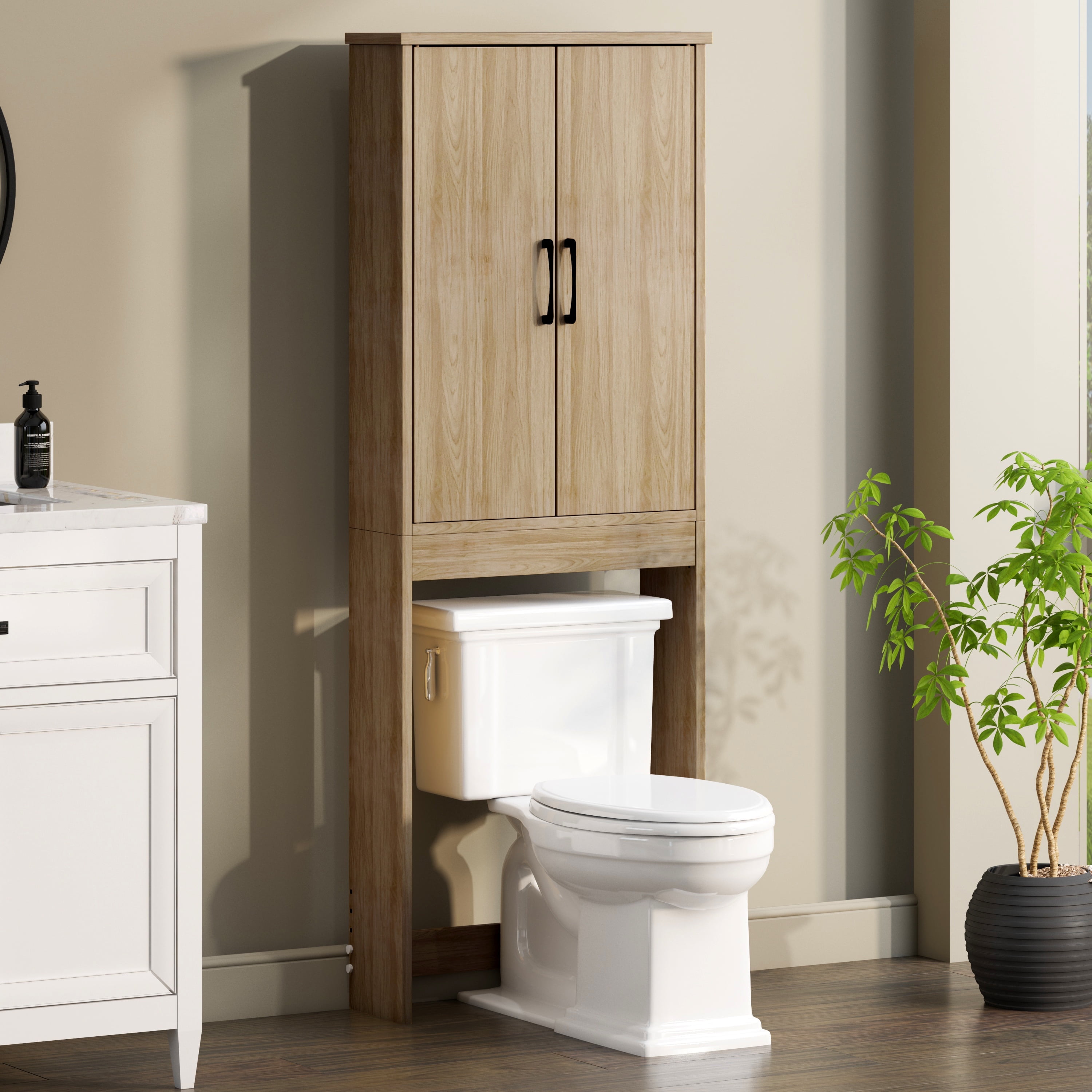 Ardent Over-the-Toilet Space Saver Storage Cabinet, Euro Oak - Walmart.com