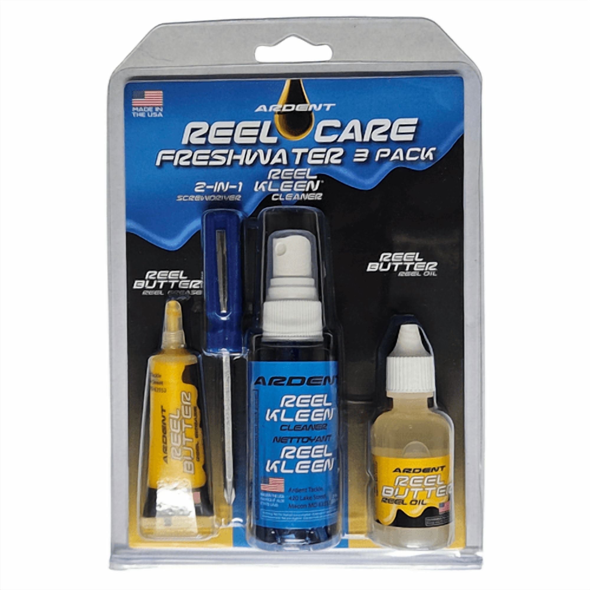 Ardent Reel Care Freshwater 3 Pack with Screwdriver, Includes Reel ...