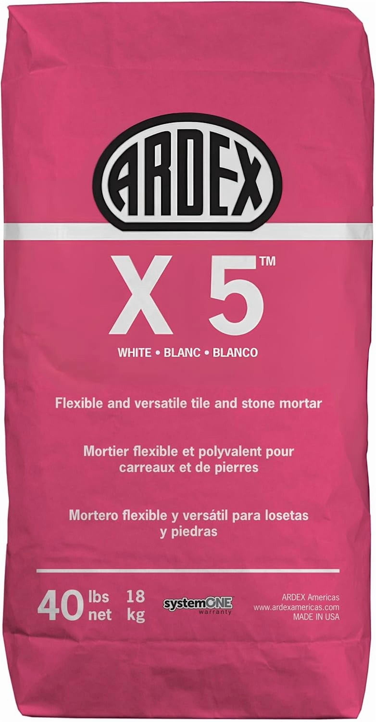 Ardex X 5 Flexible and Versatile Tile & Stone Thin-Set Mortar (White ...