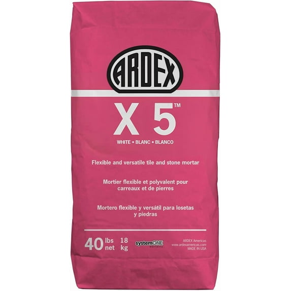 Ardex X 5 Flexible and Versatile Tile & Stone Thin-Set Mortar (White ...