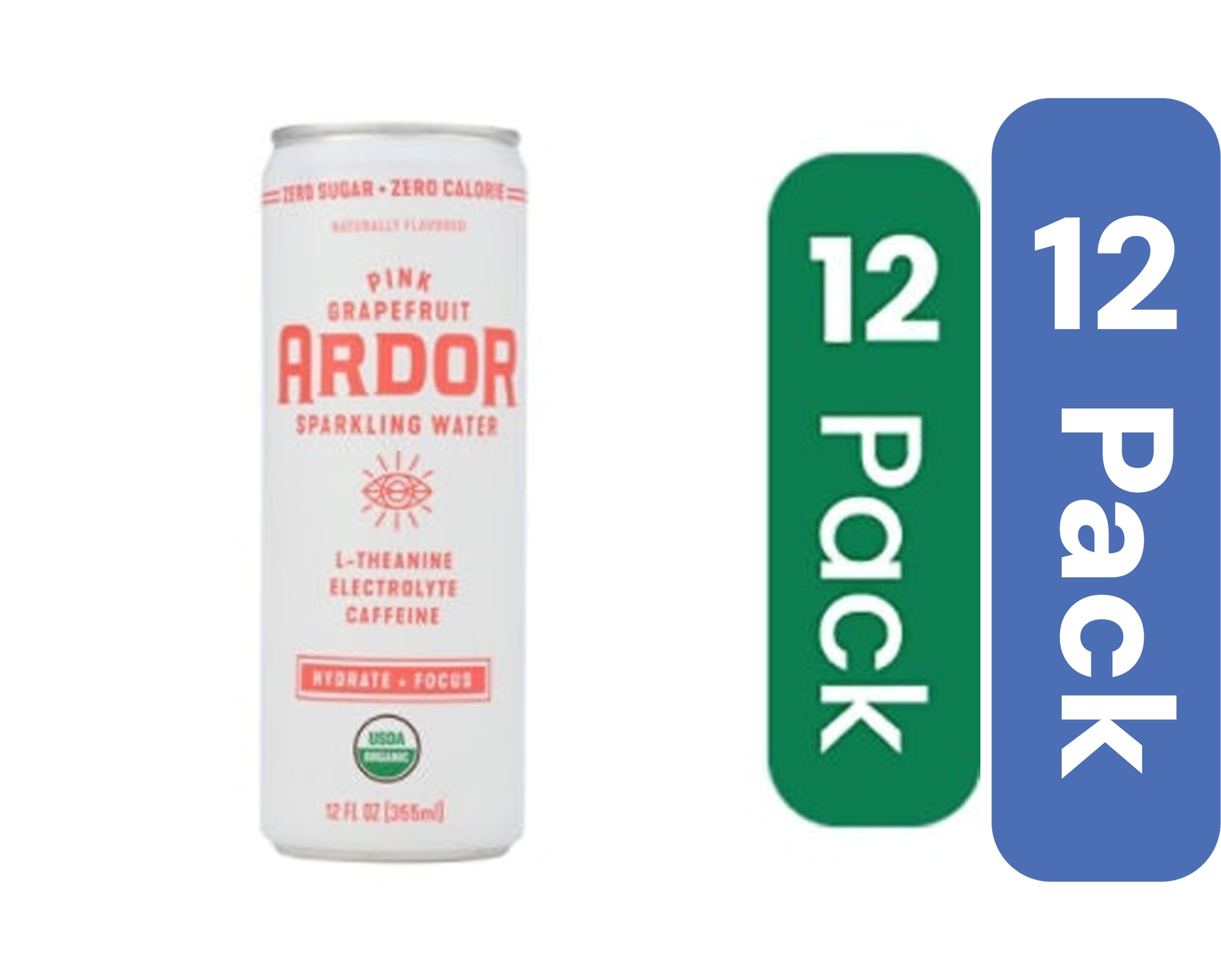 Ardor Organic Inc Sparkling Water Grapefruit 12 fl oz (Pack Of 12) - Walmart.com