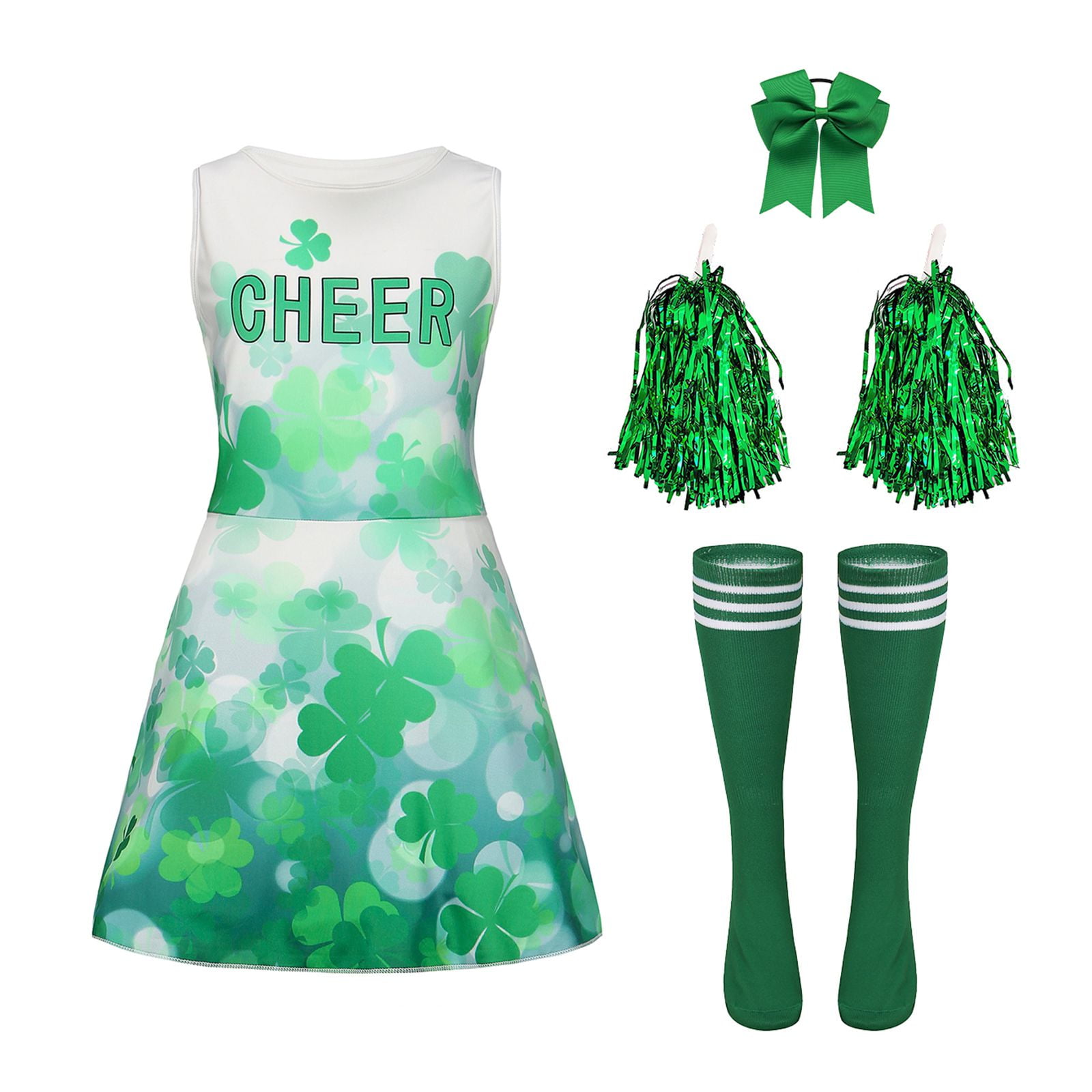 Ardorlove Girl's 5Pcs Cheerleading Team Uniform Costume Outfit ...