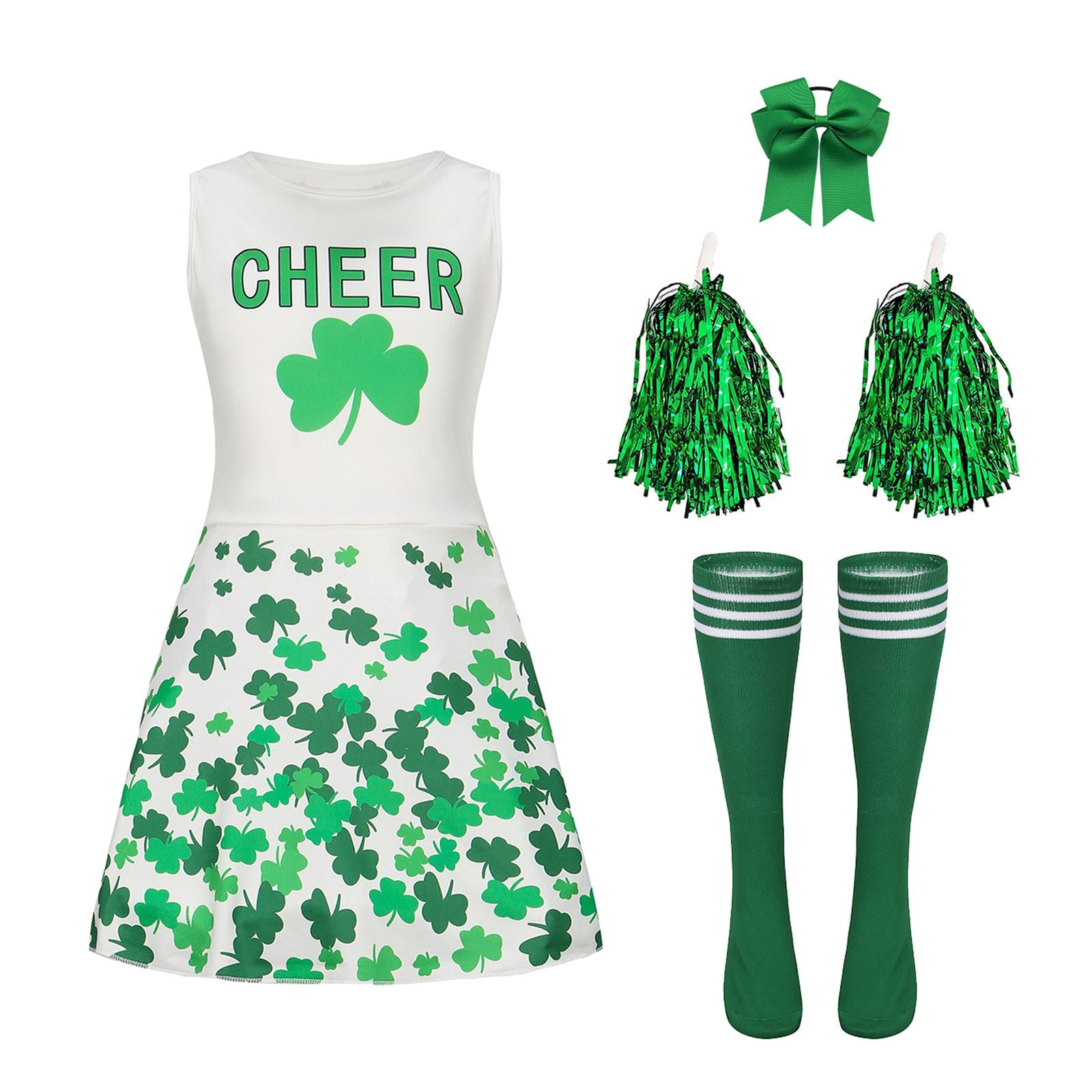 Ardorlove Girl's 5Pcs Cheerleading Team Uniform Costume Outfit ...