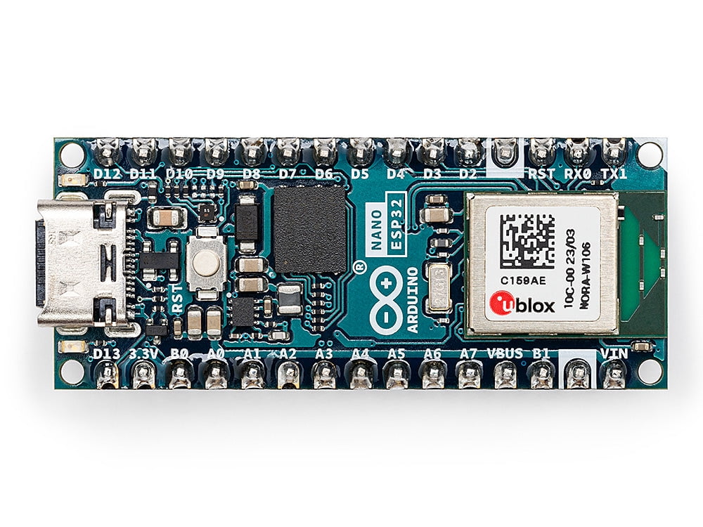 Arduino ABX00083 Nano ESP32 w/ headers ESP32-S3,USB-C, Wi-Fi,Bluetooth,HID Support, MicroPython ...