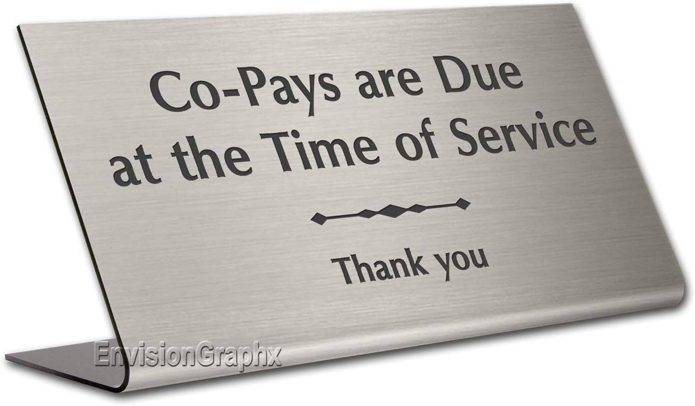 are Due - Desk Sign - 4x8 Silver - Walmart.com