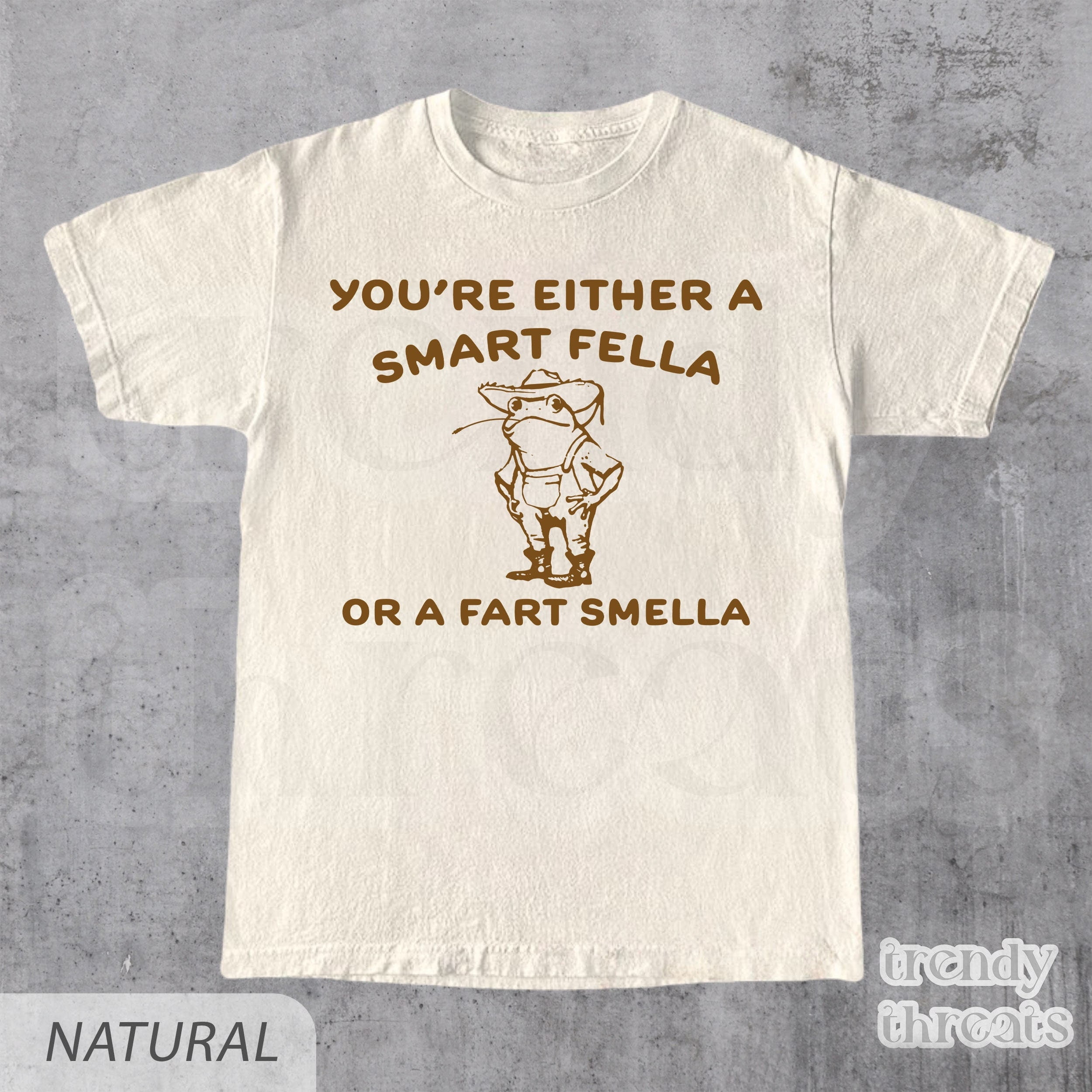 Are You A Smart Fella Or Fart Smella • Retro Cartoon T Shirt • Weird T ...