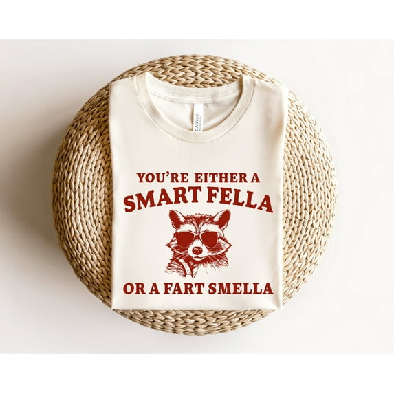 Are You A Smart Fella Or Fart Smella Retro Cartoon T Shirt, Weird T ...