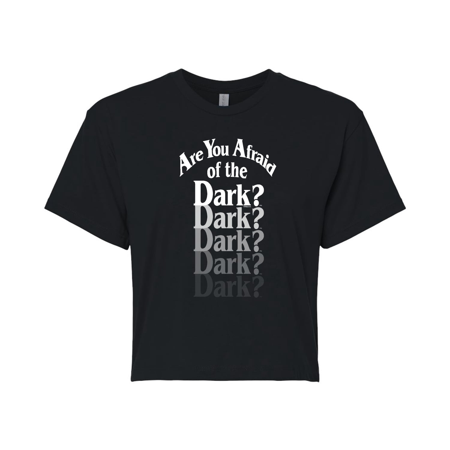Are You Afraid of the Dark - Logo Fade - Junior's Cropped Graphic T ...