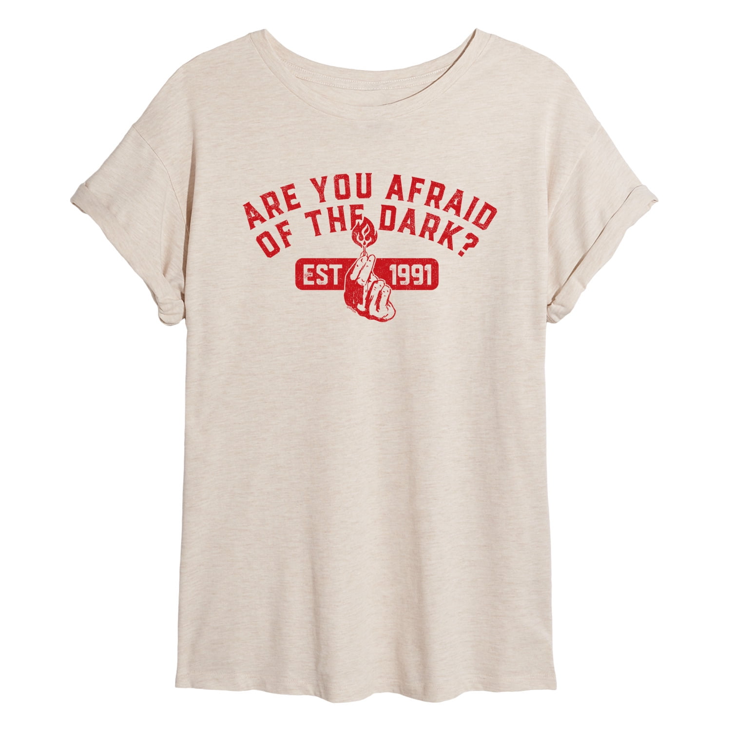 Are You Afraid of the Dark - Red Match Logo - Women's Oversized Graphic ...