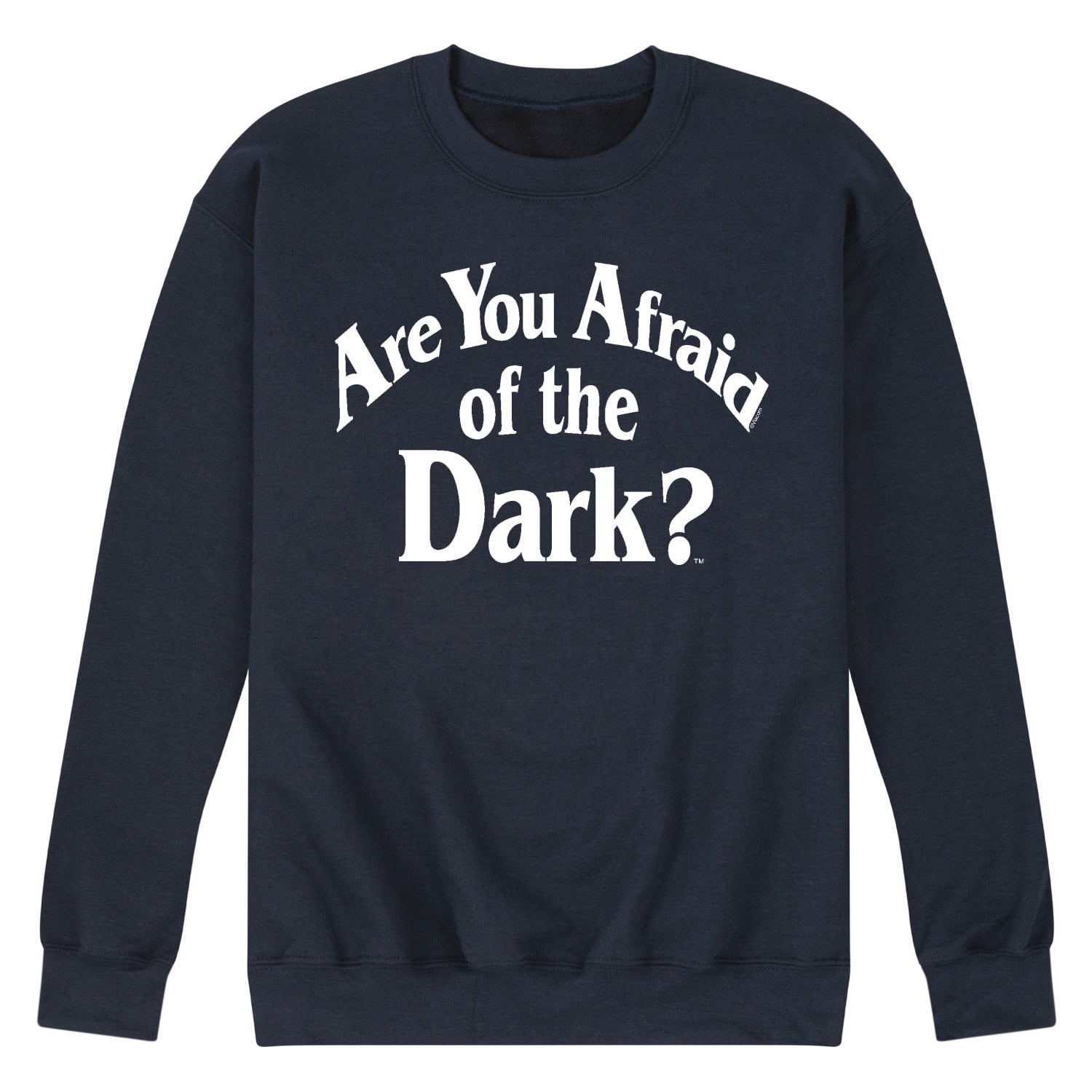 Are You Afraid of the Dark - White Logo - Men's Crew Fleece - Walmart.com