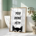 Are You Done Yet Black Cat Bathroom Restroom Decor or, Stretched Canvas ...